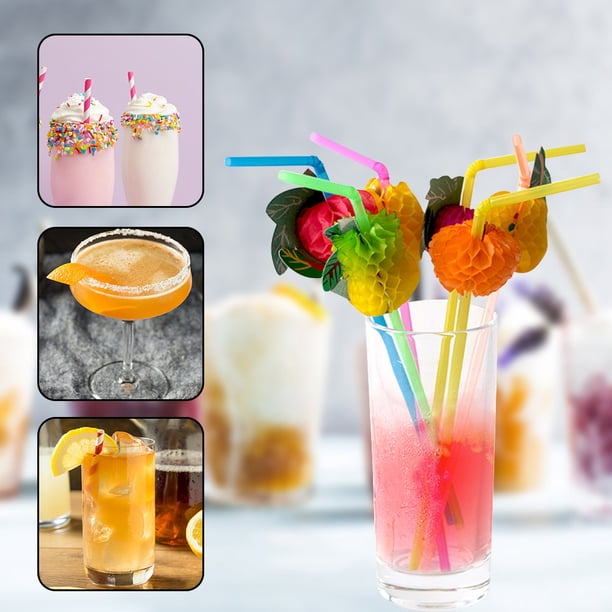 50 pajitas para paraguas, pajitas creativas para cóctel de frutas ...