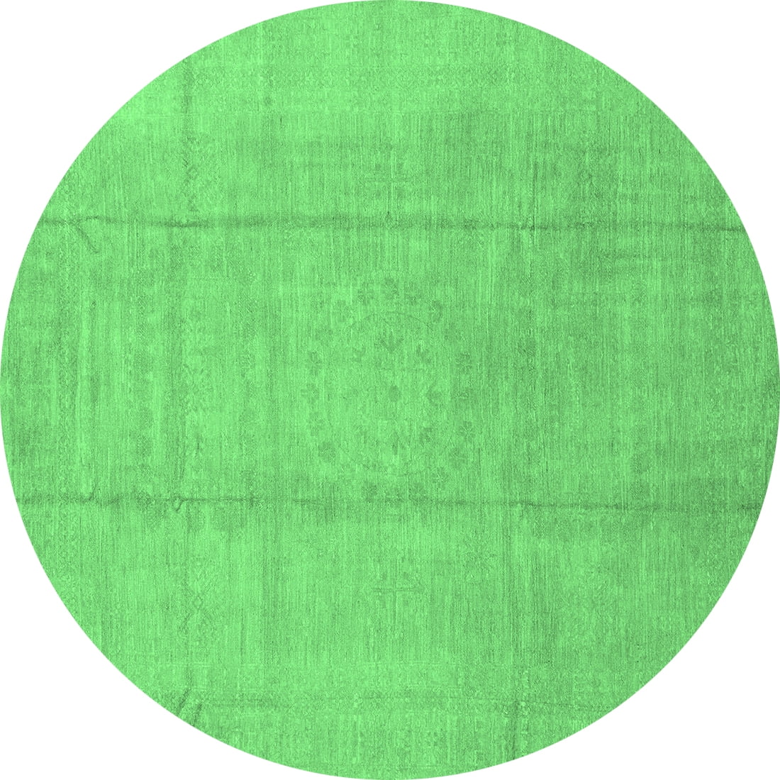 Ahgly Company Indoor Round Abstract Emerald Green Modern Area Rugs, 6 ...