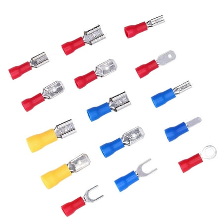 280Pcs Quick Disconnect Electrical Insulated Butt Terminals Ring Fork ...