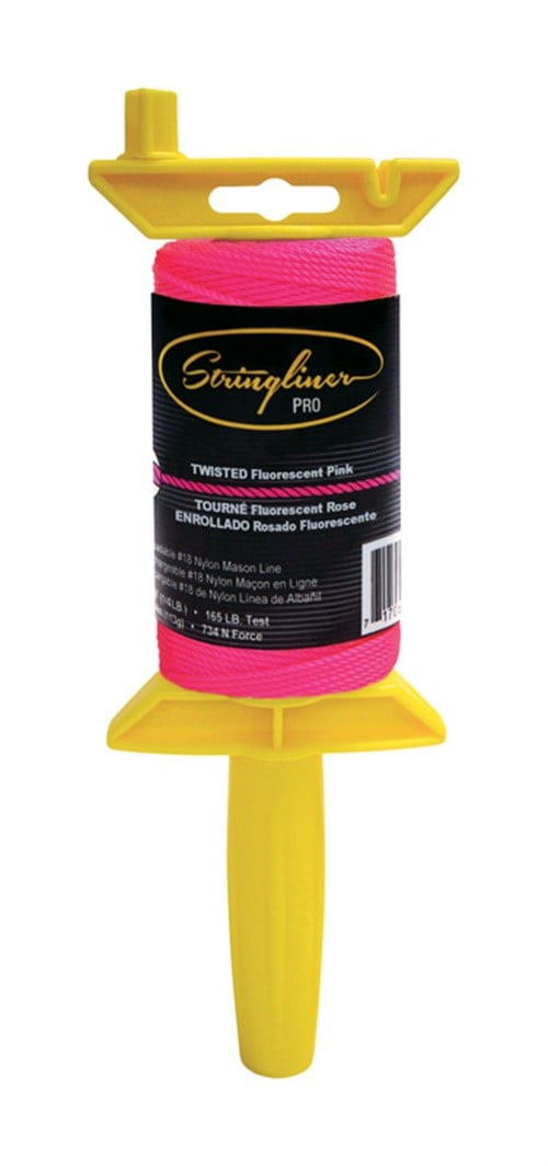 Stringliner .2 Twisted Pink Nylon Pro Reel Reloadable Construction Line ...