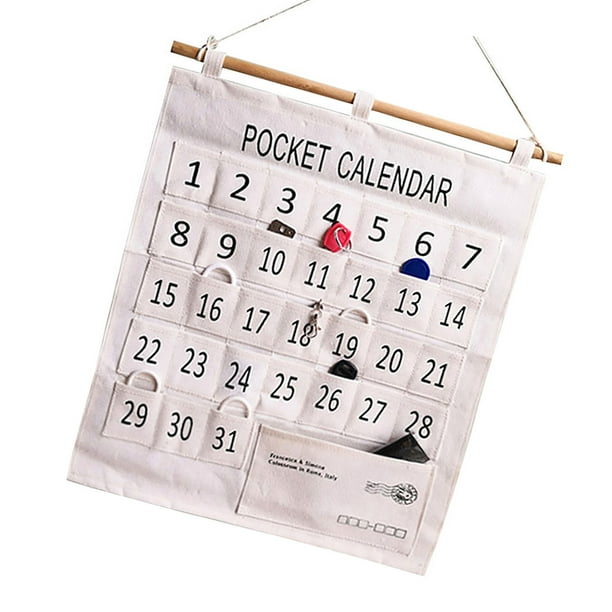 Classroom Pocket Chart Organizer,Numbered Calendar Pocket Chart ...