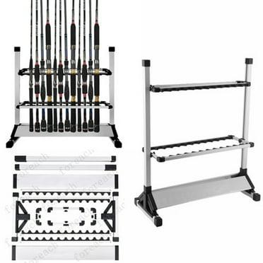 Piranha FD011 Overhead and Wall Mount Fishing Rod Rack, Holds 11 Rods ...