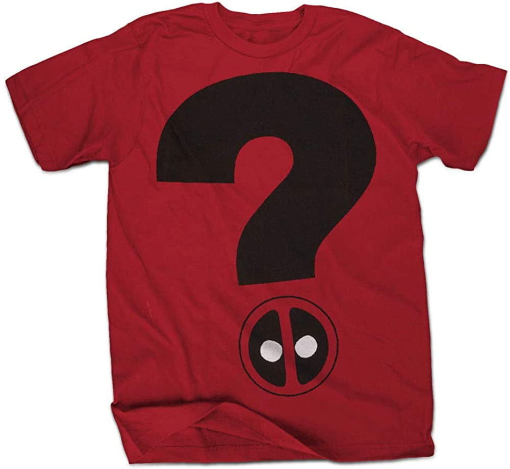 Marvel Deadpool Question Mark Red Flip T-Shirt - Walmart.com