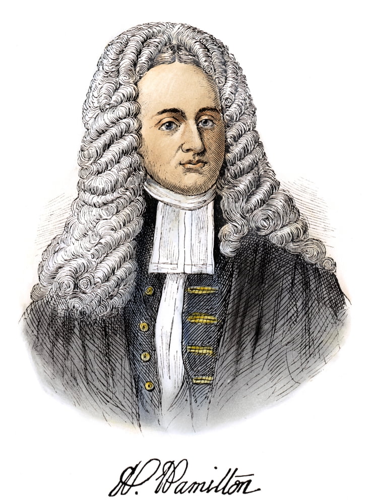 Andrew Hamilton /N(C1676-1741). American (Scottish-Born) Lawyer. Line ...