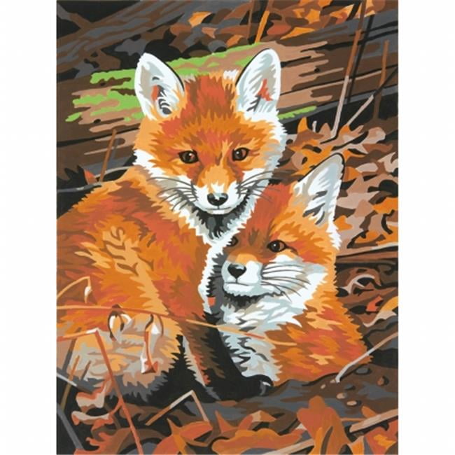 Dimensions 91488 Paint Works Paint By Number Kit, 9 x 12 in. - Fox Hole ...