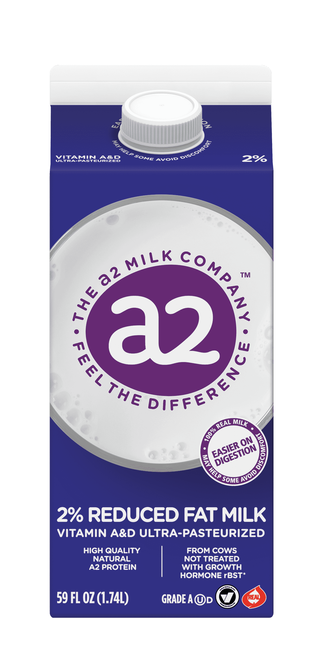 a2 Milk Company 2% Reduced Fat Milk, 1.74L – BrickSeek