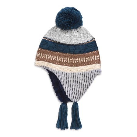 The North Face Fair Isle Earflap Beanie, TNF Light Grey Heather/Multi ...