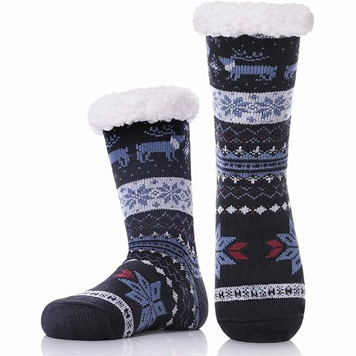 Click here for W829 Mens Fuzzy Slipper Socks Warm Thick Heavy The... prices