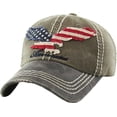 Eagle Flag American Vintage Distressed Baseball Cap Dad Hat - Walmart.com