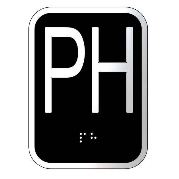 Elevator floor number PH sign- Elevator Jamb Plate PH ( 3x4, cast Iron ...