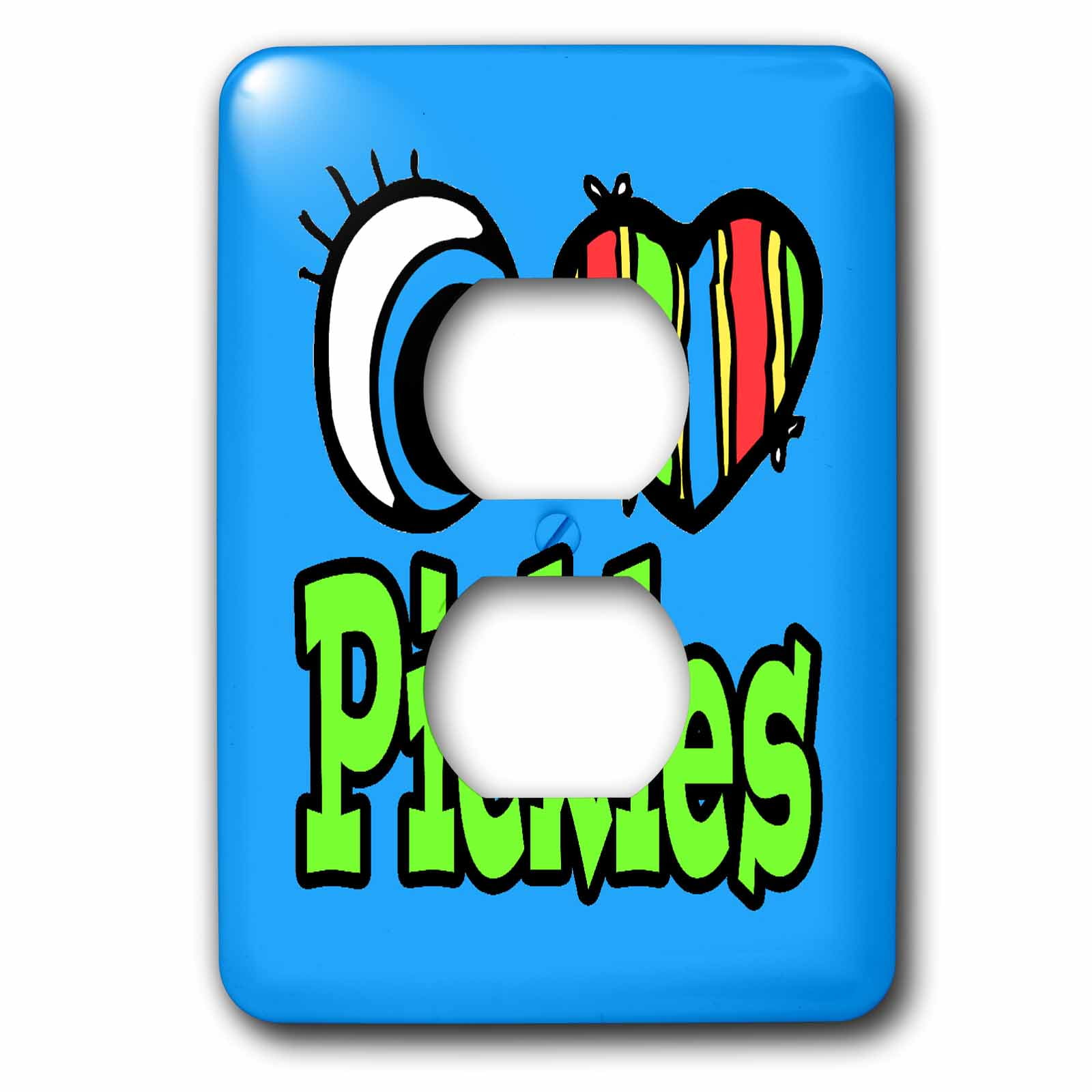 Bright Eye Heart I Love Pickles 2 plug outlet cover lsp-106384-6 ...