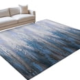 Blue Gray Gradient 5'x8' Rug for Bedroom Under Queen Bed Placement ...
