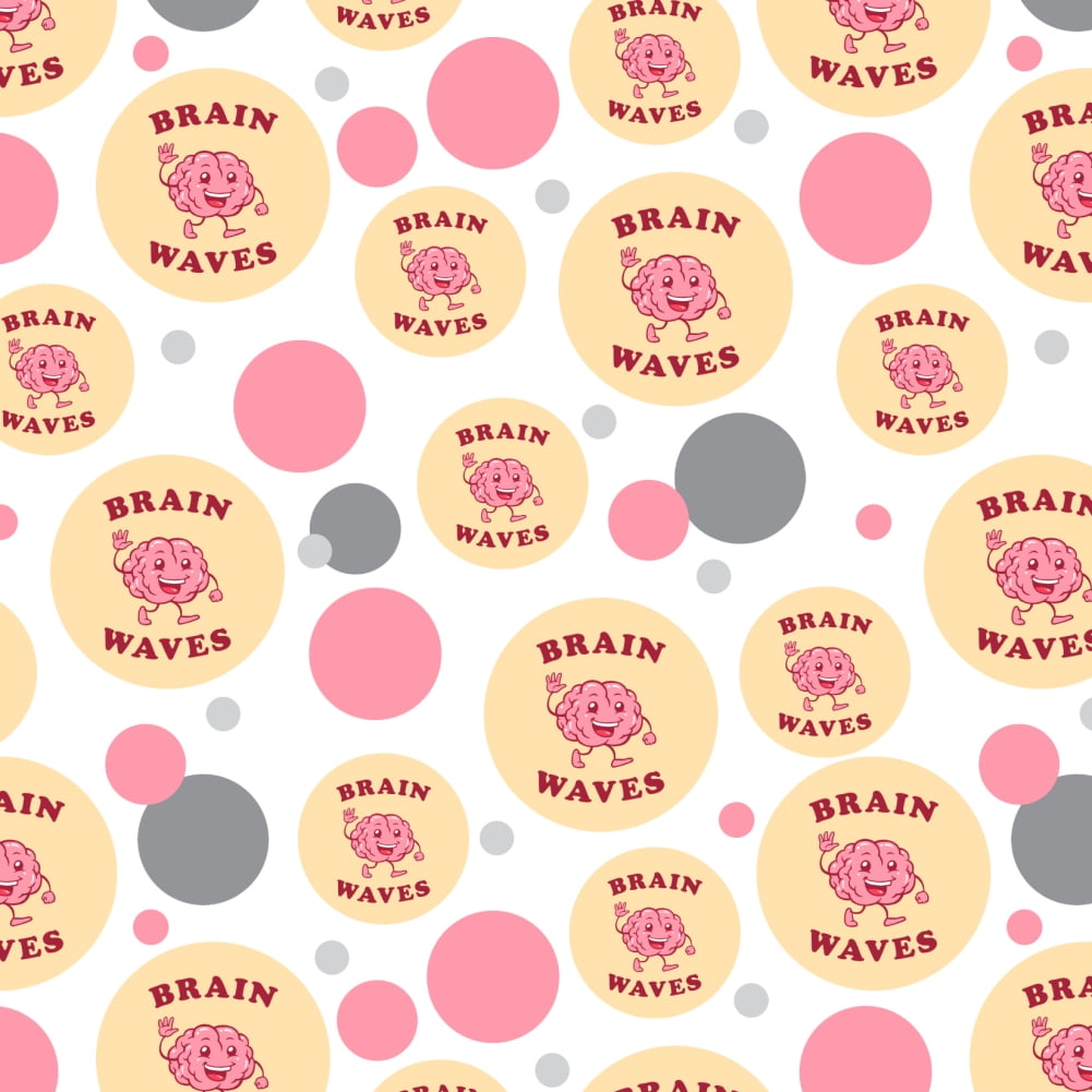 Brain Waves Waving Funny Humor Premium Gift Wrap Wrapping Paper Roll ...
