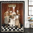 Bakery Chefs Vintage Bathroom Shower Curtains with 12 Hooks Polyester ...