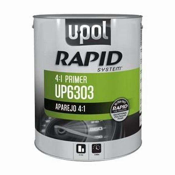 U Pol Products RAPID SYSTEM UP6303 2K High Solids Rapid Cure Primer, 1 ...