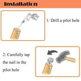 40pcs Round Heavy Duty Nail-on Felt Pad for Furniture Chair Table Leg ...