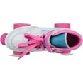 Chicago Girls' Quad Roller Skates, Size 4, White/Pink/Teal, with Knee ...