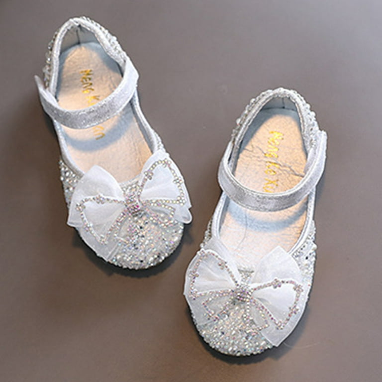 Silver Pageant Shoes For Girls