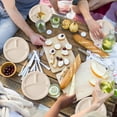 100% Compostable 5 Compartment Plates, 125 Pack Disposable Paper Plates ...