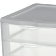 Sterilite 3 Drawer Unit Cement - Multi-Purpose Clear Storage Organizer ...