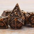 7-Die Metal DND Dice Set Dungeons and Dragons Polyhedral Roll Playing ...