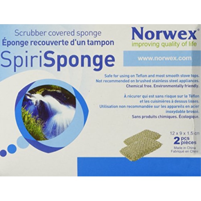norwex spirisponge scrubber sponge (2 per pack) - Walmart.com