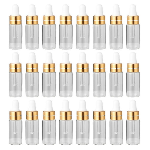 50 frascos de perfume rellenables de vidrio transparente con gotero ...
