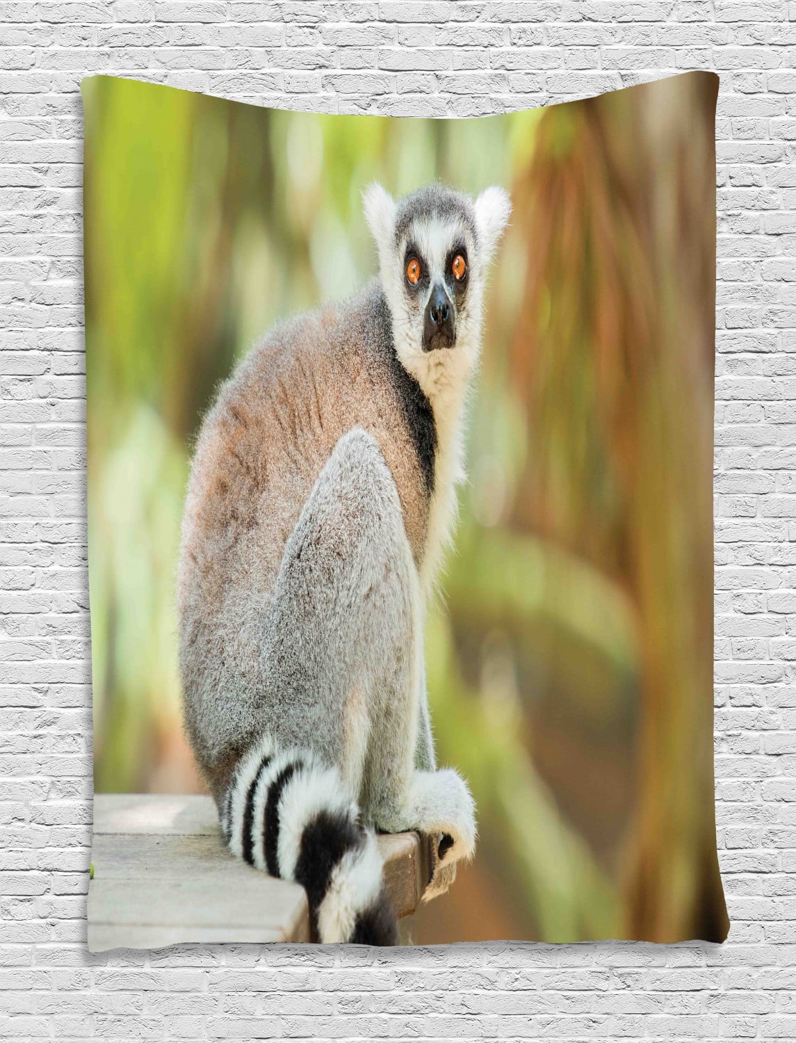 Lemur Tapestry, Aperture Photo of Monkey Mammal Ring Tailed, Wall ...