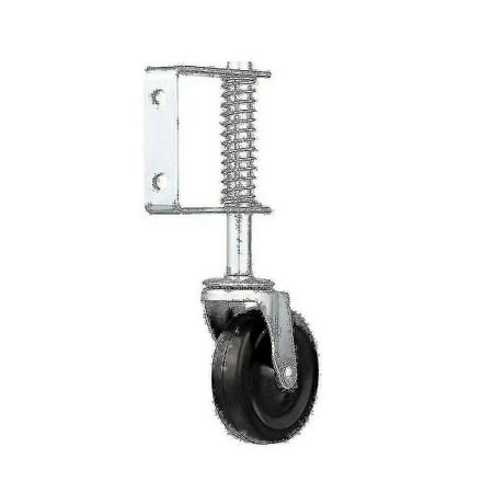 4 Inch Heavy Duty Rubber Mute Spring Loaded Gate Door Wheel Caster ...