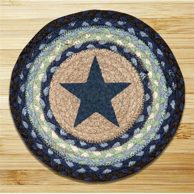 Earth Rugs 80-312BS Blue Star Printed Round Swatch - Walmart.com