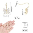 18Pcs Brass Micro Pave Clear Cubic Zirconia Earring Hooks with Loop ...