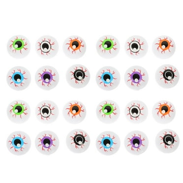 Sycnfun 24 Pcs Halloween Eyeballs Plastic Fake Realistic Eyeballs ...