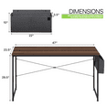 Magshion Computer Desk with Storage Bag, 47" Writing Office Table with ...