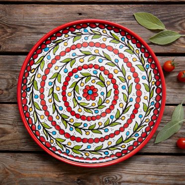 Ceramic Palestine Colorful Vine Green Dinner Plate - Walmart.com