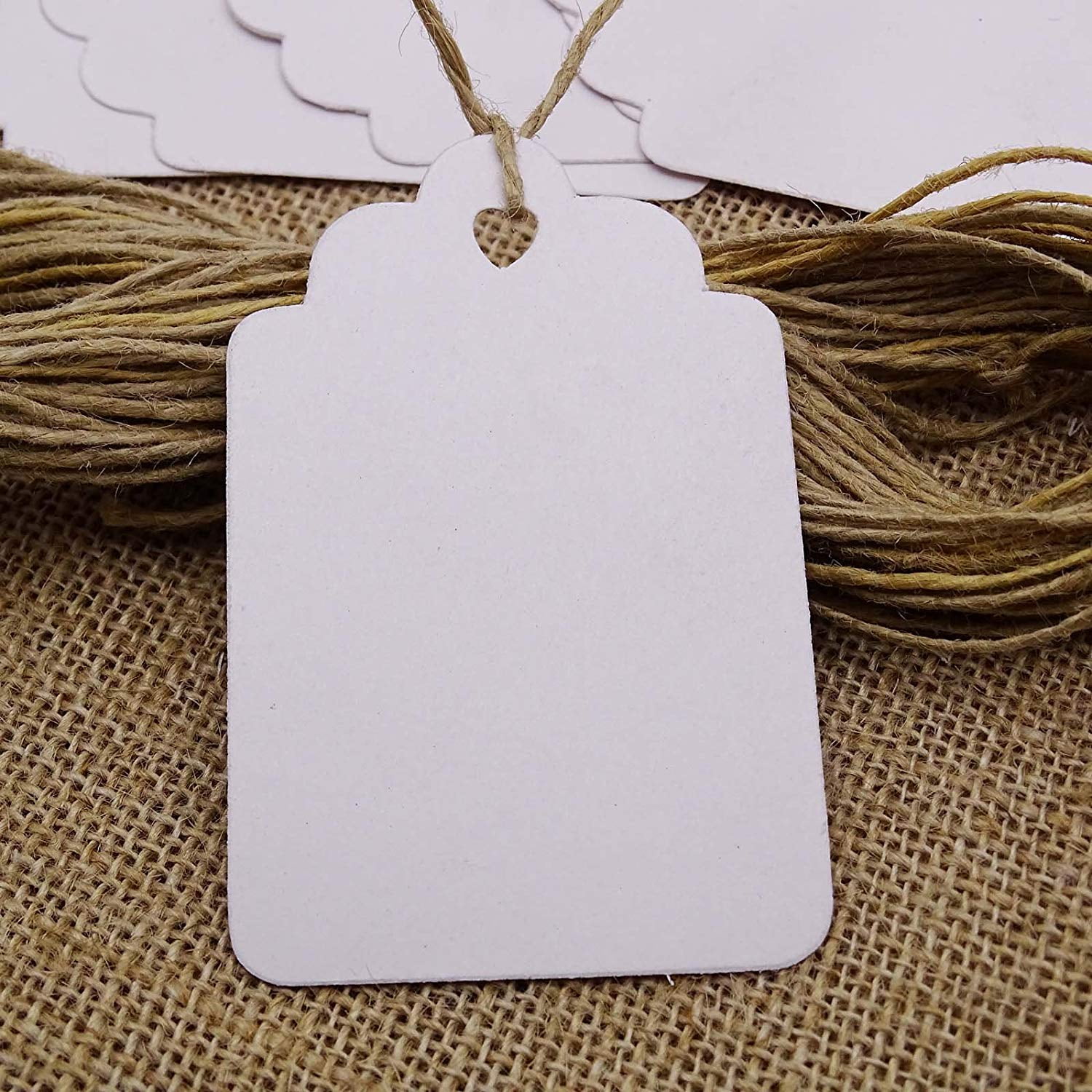 100 Pcs White Card Paper Rectangular Shape Bonbonniere Wedding Favor ...