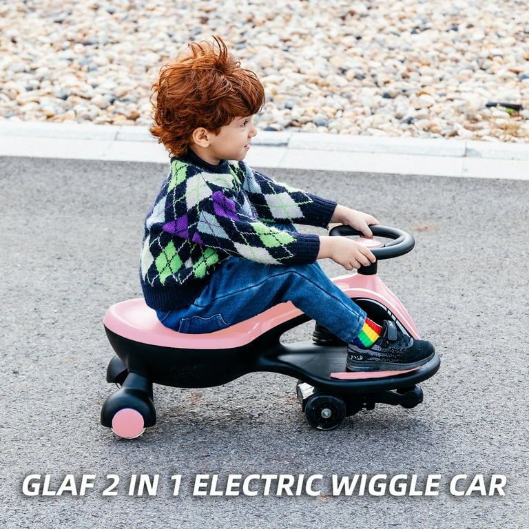 Pedal Car BABY JOY Wiggle Car For Kids, Swing Car With LED Flashing ...