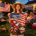 Patriotic Independence Day Garden Flag 250th Anniversary Blessings ...