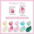 1 Set 100Pcs 10 Colors Autumn Theme Two-Tone Transparent Glass Charms ...