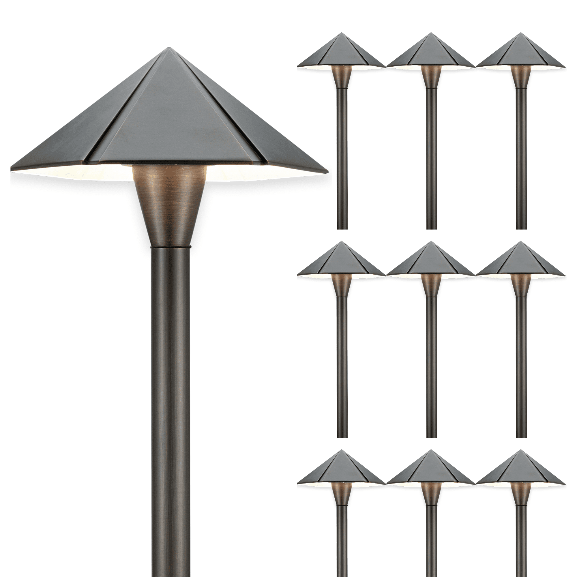 Gardenreet Brass Low Voltage Pathway Lights, 12V Outdoor LED Landscape ...