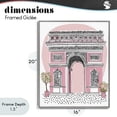 Stupell Industries Pink Neoclassical Archway Gray Framed Giclee Art ...