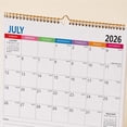 18-Month Wall Calendar, Paper Monthly Planner July 2026 To December ...