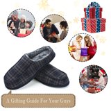 Men's Memory Foam House Slippers - Cozy, Fuzzy Bedroom Slip-on Loafer ...