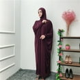 AOOCHASLIY Clothes Womens Dresses Summer Muslim Women Solid color ...