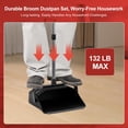 3-Pack Upright Broom with Dustpan Combo Set, Commercial Broom and ...