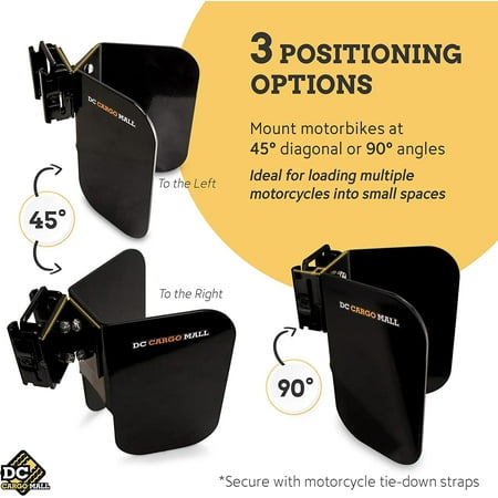 SJ LLC 4-Pack, Motorcycle E-Track Wheel Chock, Black – E-Track Wheel ...