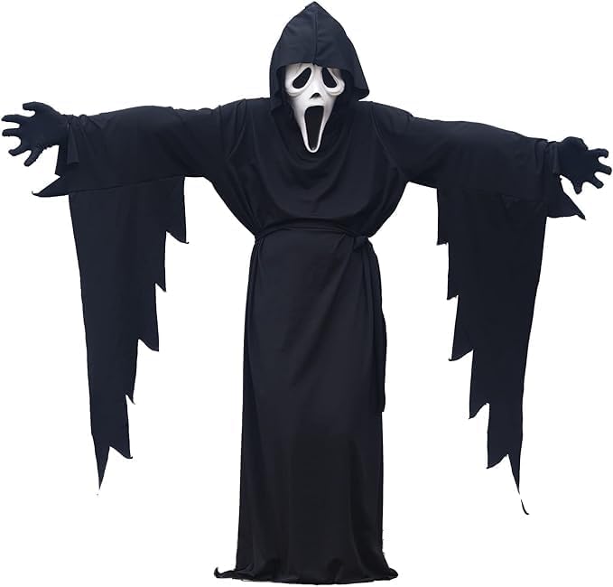Disfraz de niño Scream con máscara Disfraz de Ghostface para altura ...