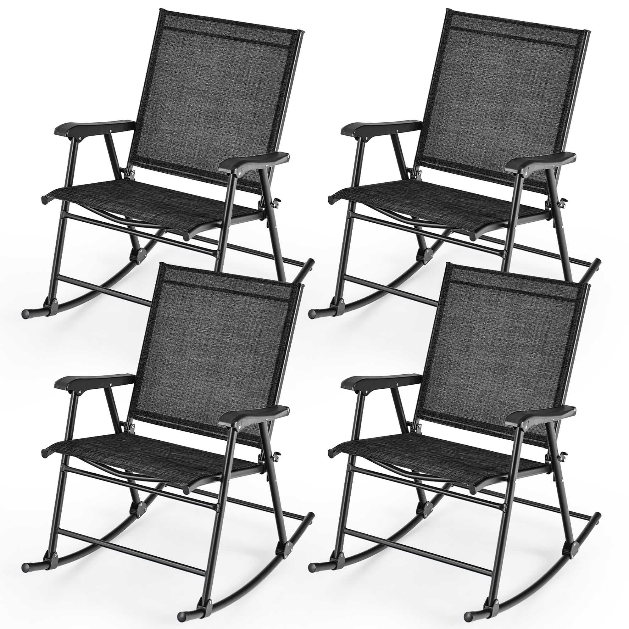 Click here for Gymax 4pcs Patio Folding Rocking Chair Heavy-Duty... prices