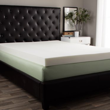 Allswell 4" Memory Foam Mattress Topper Infused with Copper Gel, Queen ...