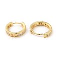 5Pair Clear Cubic Zirconia Hinged Hoop Earrings Rack Plating Brass ...