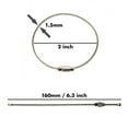 Stainless Steel Wire Keychains 1.5mm 6.3 Inches Aircraft Cable Key Ring ...